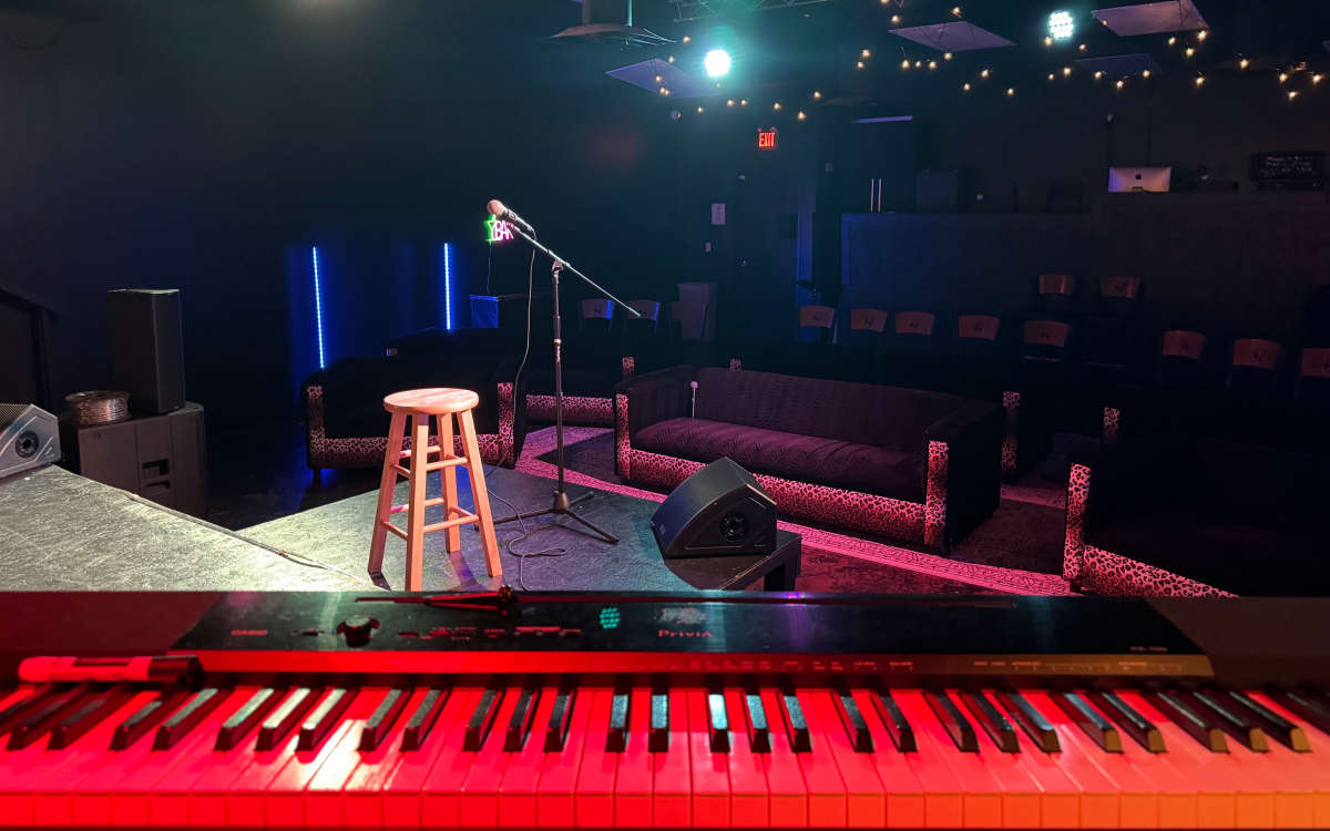 Unique Beautiful blingy black box theater with lights and action ...