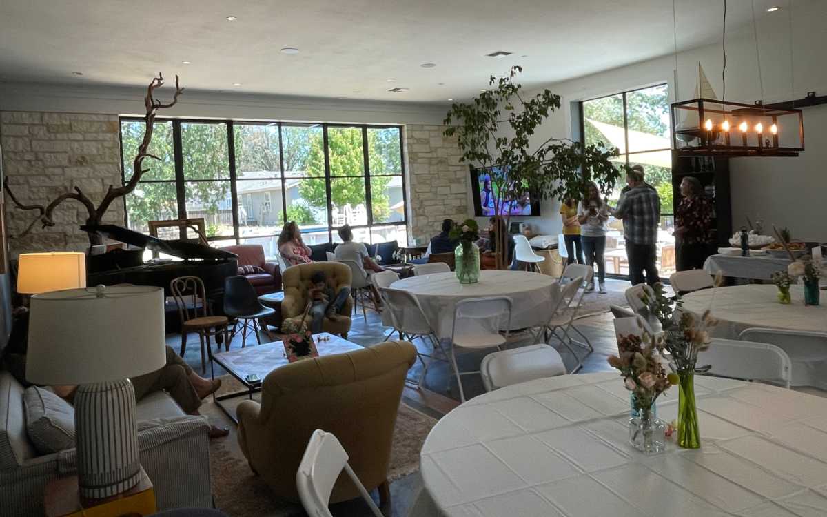 Chef's kitchen, dining seats 10+ and expansive open living/dining room ...