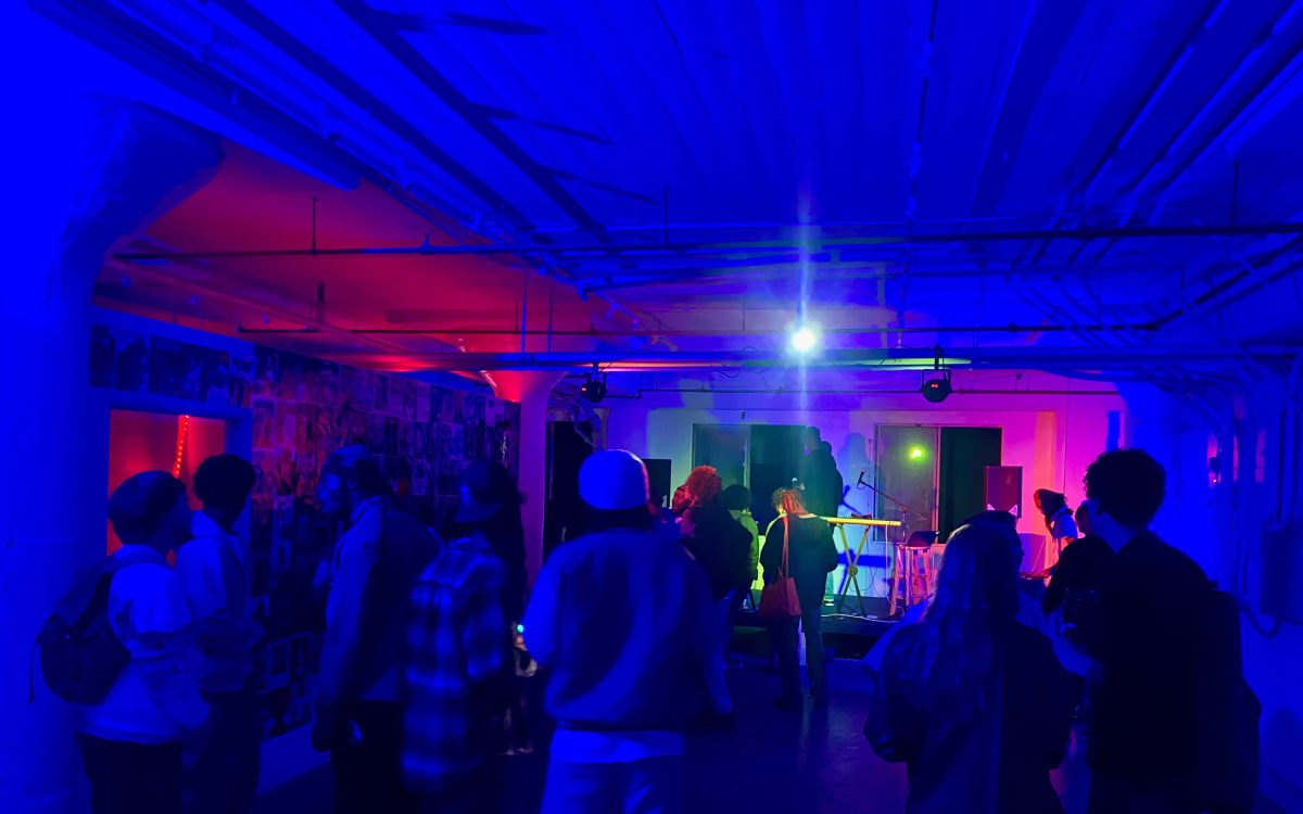 Creative Event space with Performance Stage, Custom Lighting, Music ...