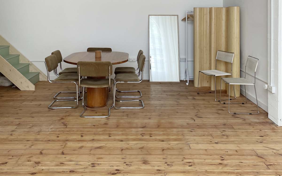 Light and Airy Studio with Wooden Floor and Huge Industrial Window ...