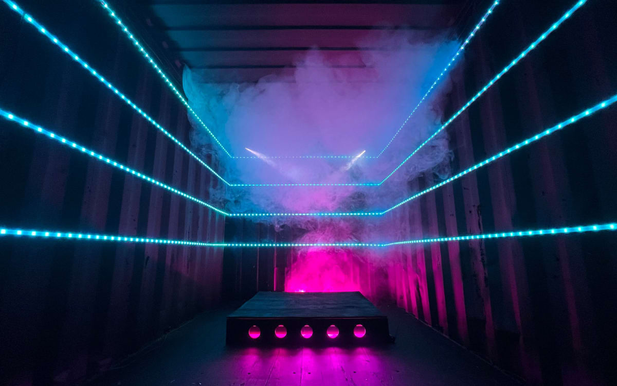 LED LIGHT WALL ROOM STUDIO SPACE IN INDUSTRIAL ENVIRONMENT, HOUSTON, TX ...