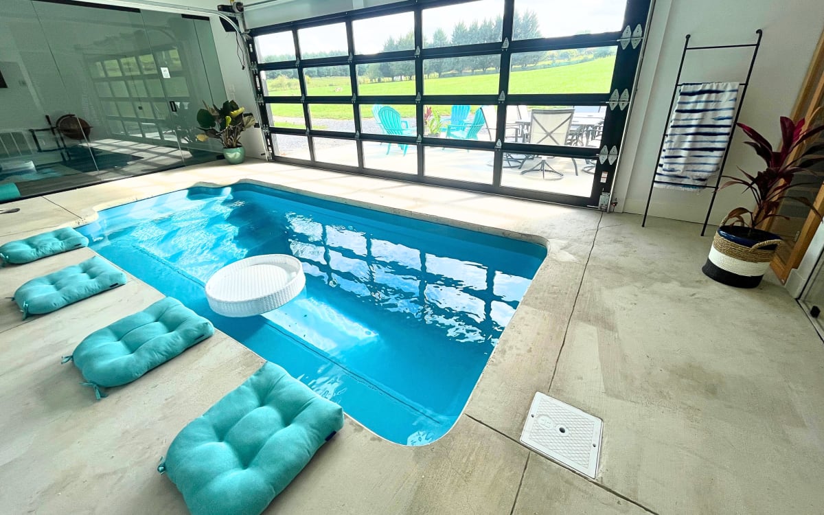 Modern Indoor Zen Pool and Spa in Bucolic Country Setting, Marshall, VA ...