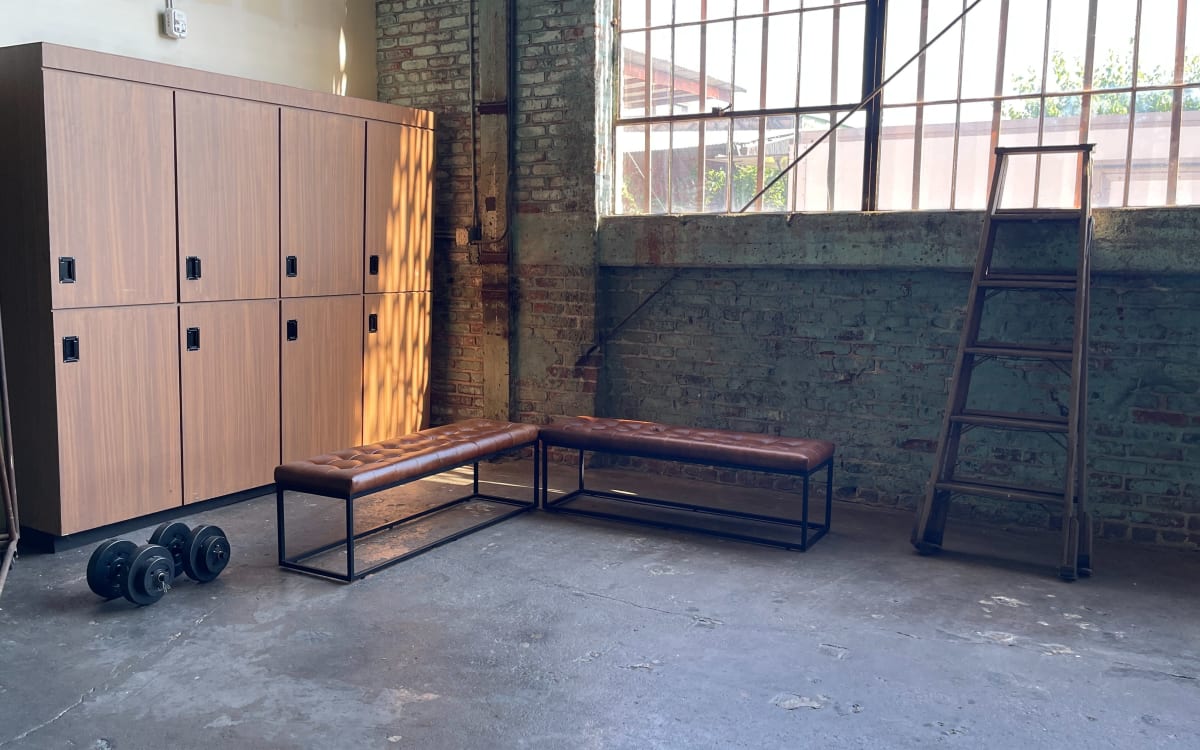 Locker Room Standing Set In Warehouse Studio, Los Angeles, CA ...