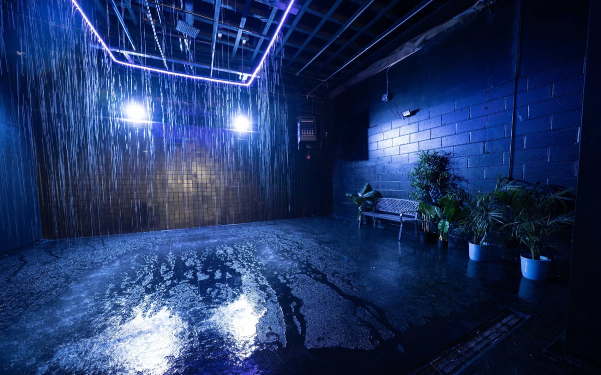 The famous Rain room features several different rain options and pre ...