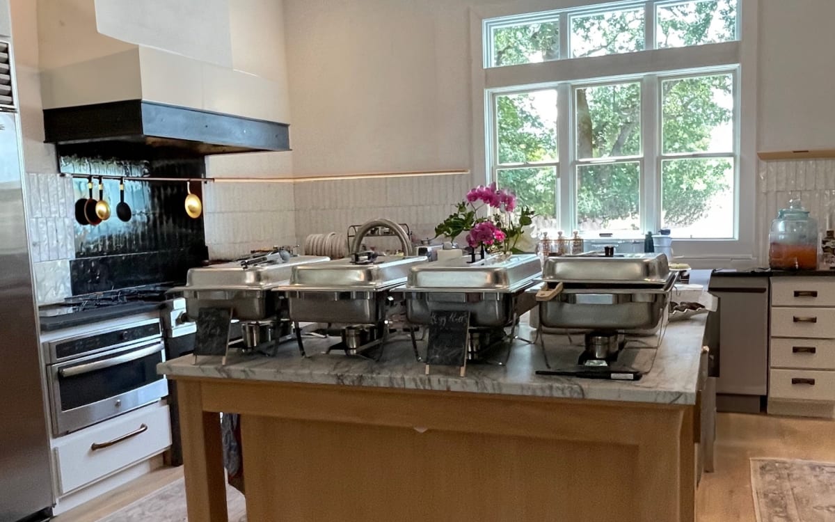 Chef's kitchen, dining seats 10+ and expansive open living/dining room ...