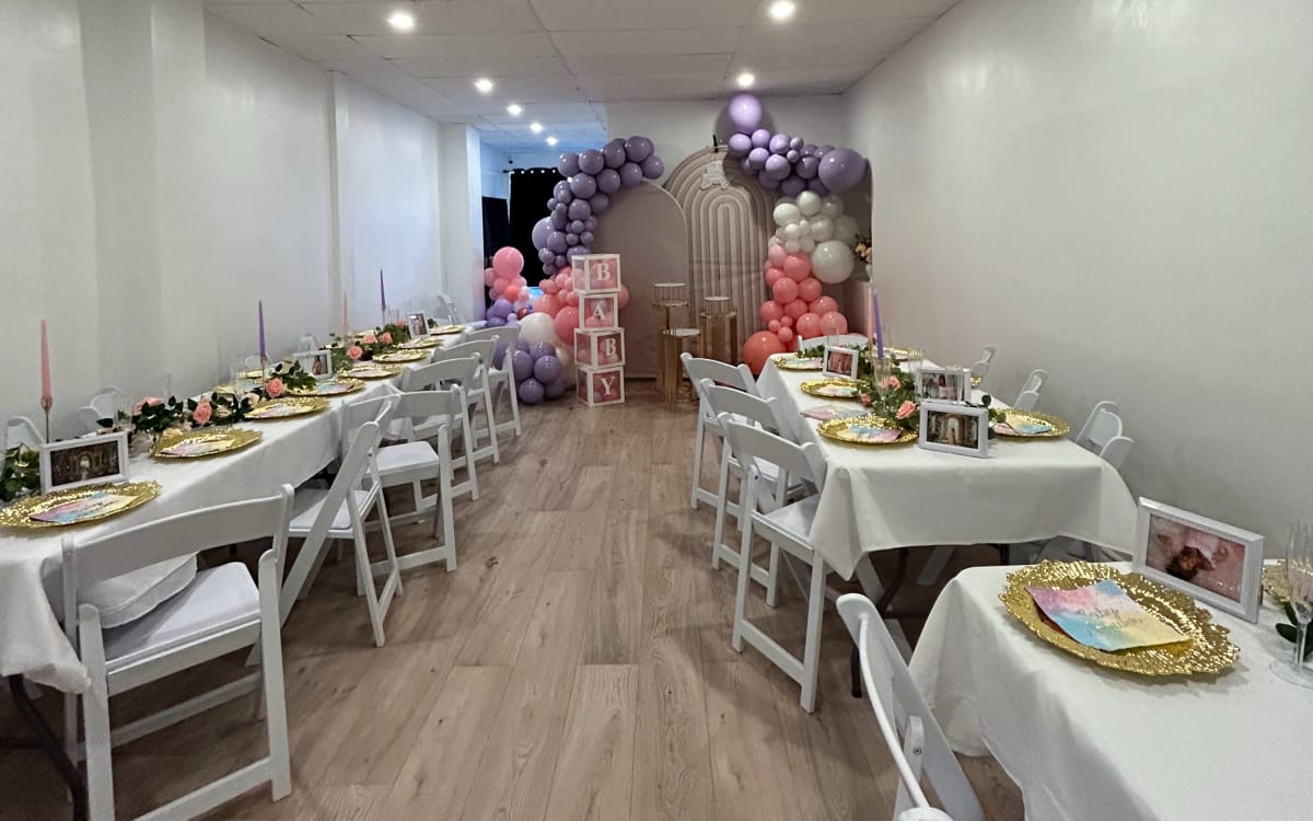 Contemporary Storefront with White resin chairs, Toronto | Event ...
