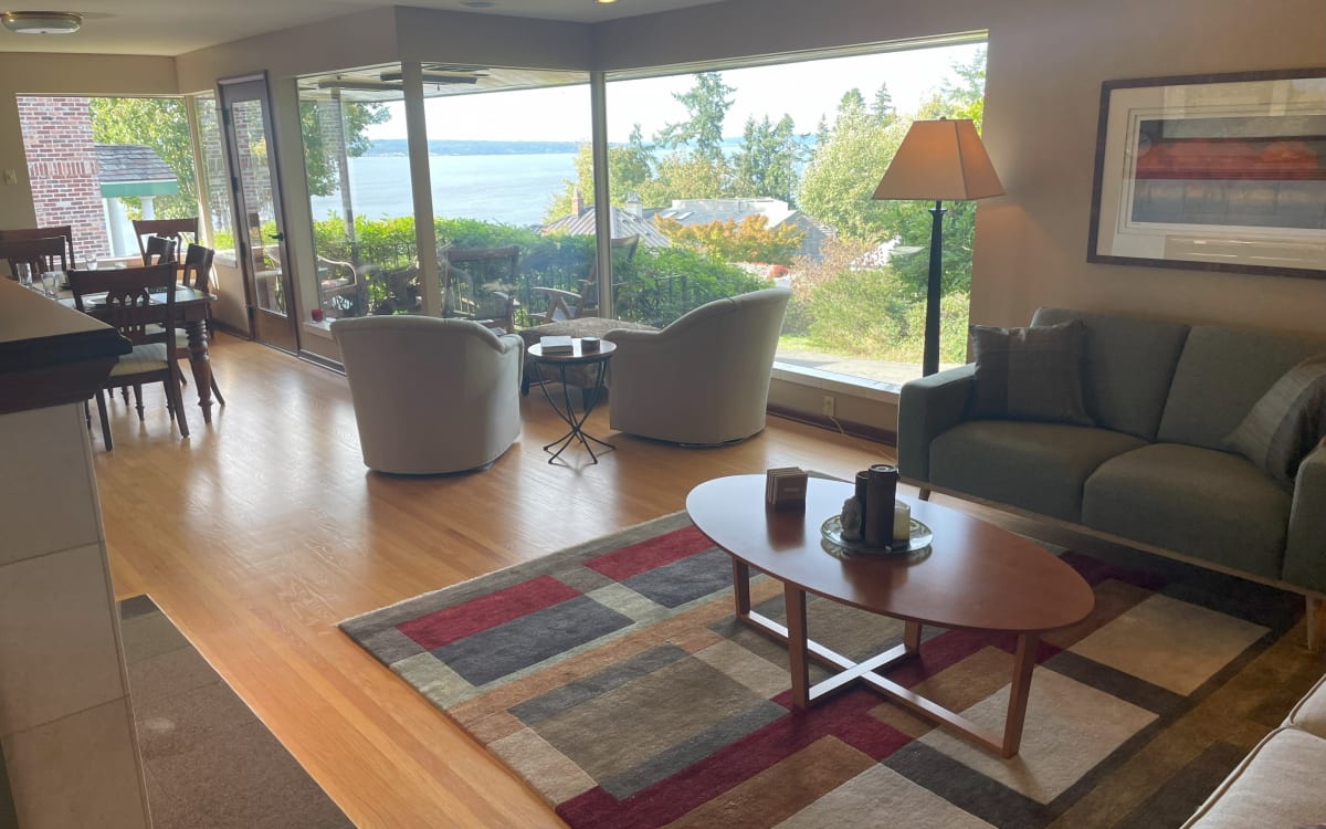 Ballard mid-century with incredible view, open floor plan, seattle, WA ...