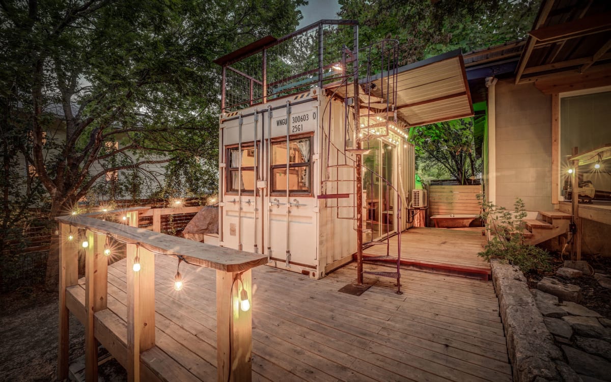 Eclectic South Austin Bungalow with Tree House, Container Lounge ...