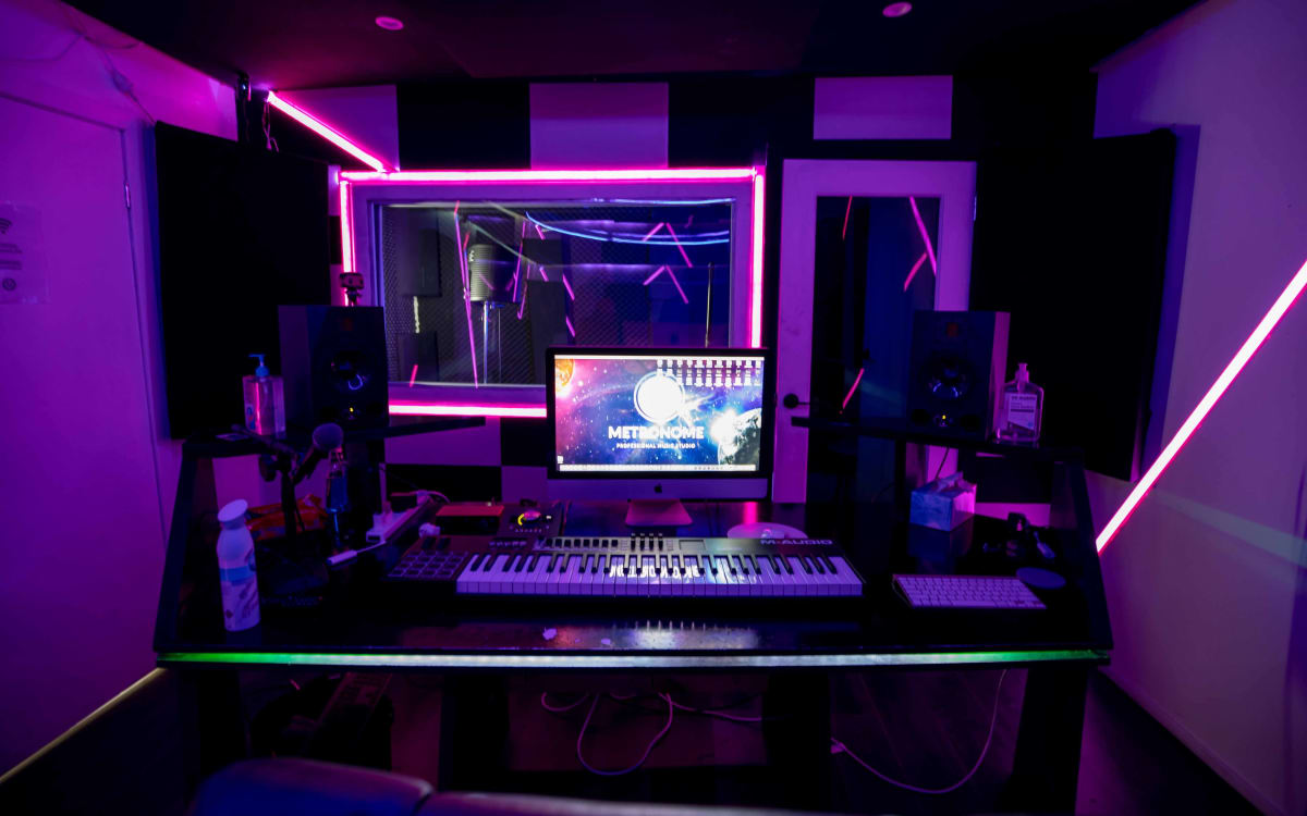Professional Recording Studio With Acoustically Treated Vocal Booth ...