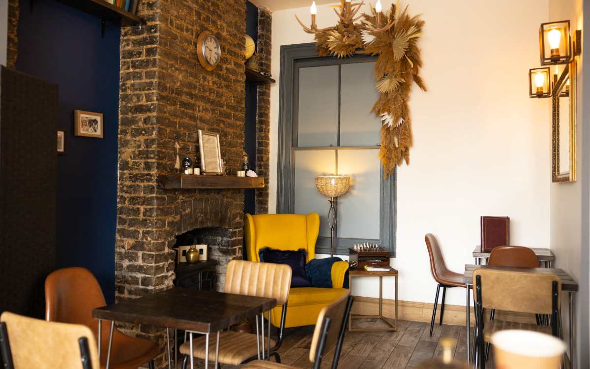 A charming East End Victorian, vintage cafe/coffee shop filled with ...