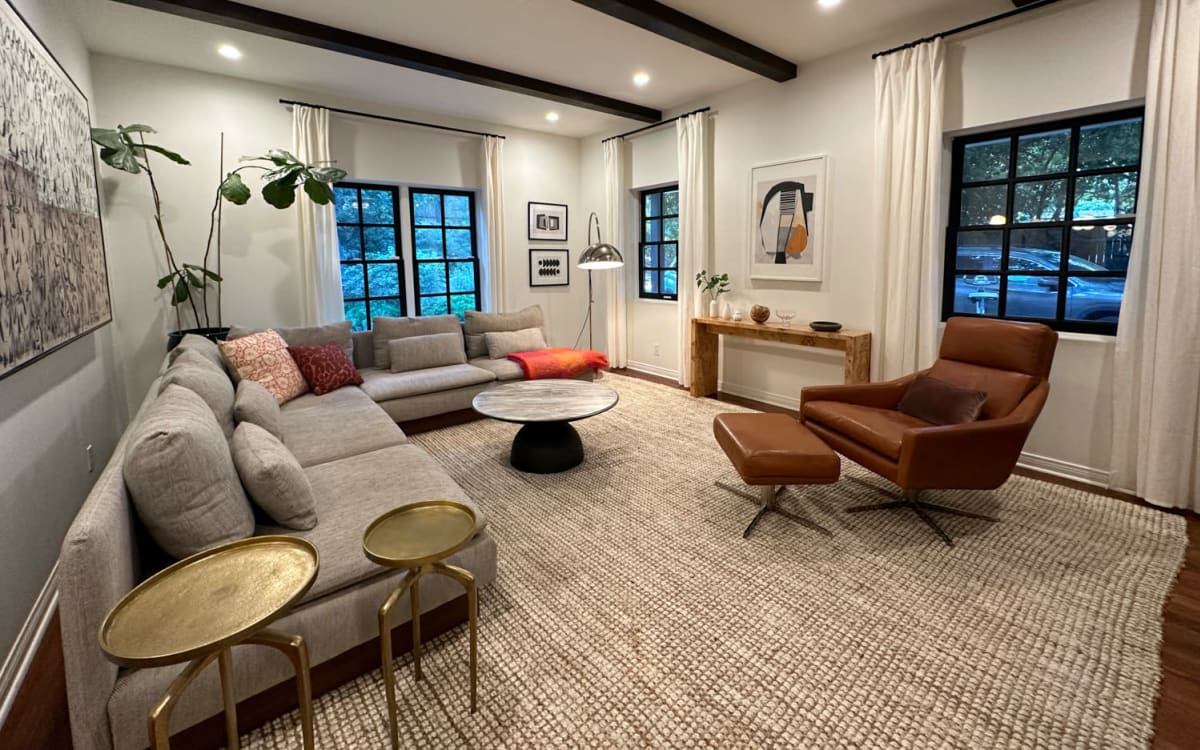 Open and bright Monterey Spanish exterior with a modern elevated ...