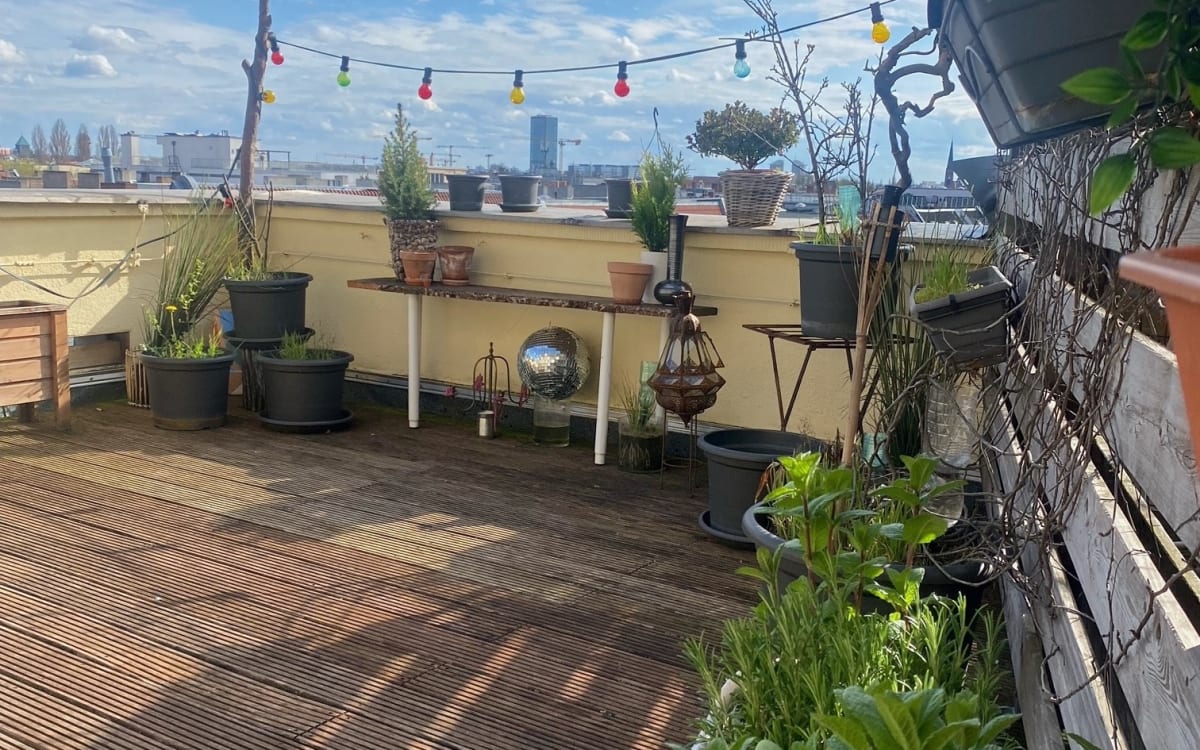 40qm Rooftop Terrace, BBQ Party with Skyline View- Apartment in the ...