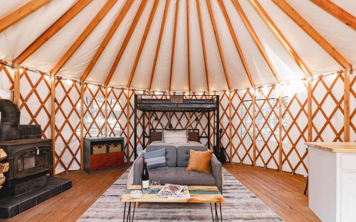 Rustic, light-filled yurt surrounded by nature, Evergreen, CO ...
