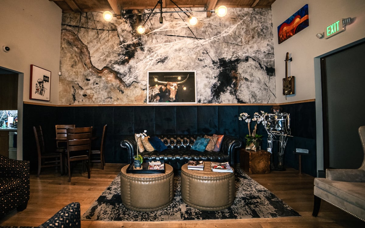 Western style lounge with a rustic aesthetic, north hollywood, CA ...