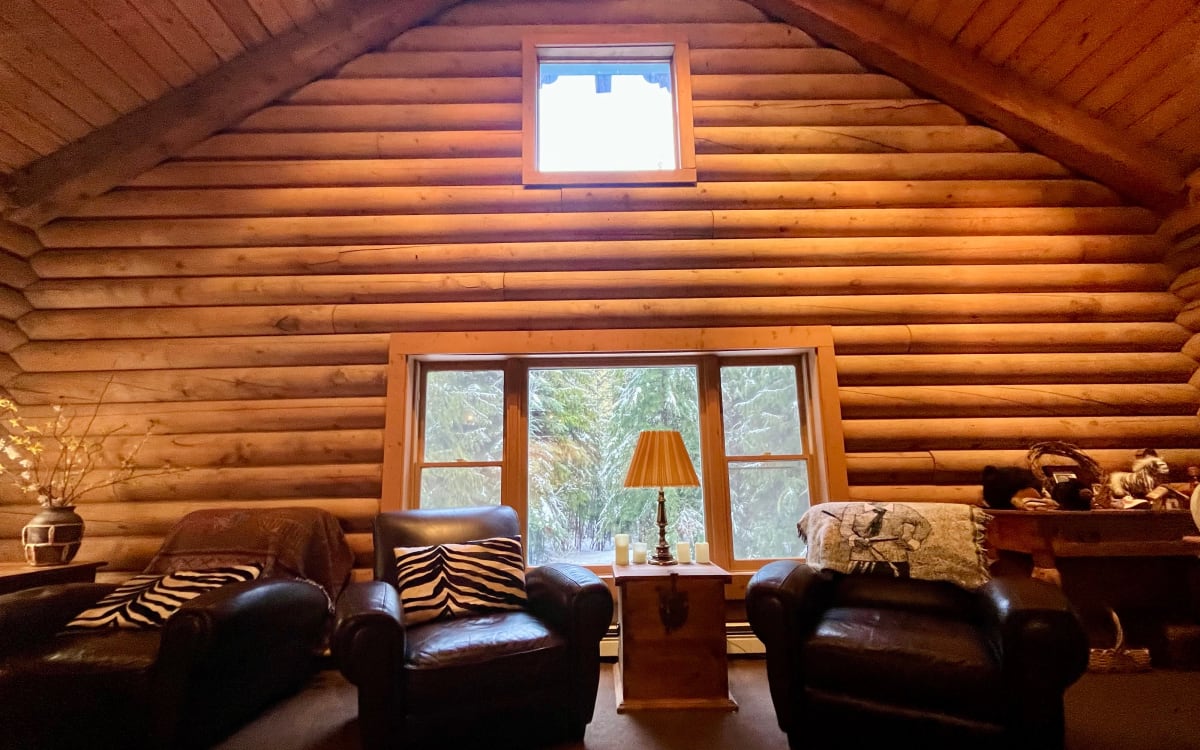 Forested Retreat 3-Level Log Cabin Lodge with Seasonal Creek, Spirit ...