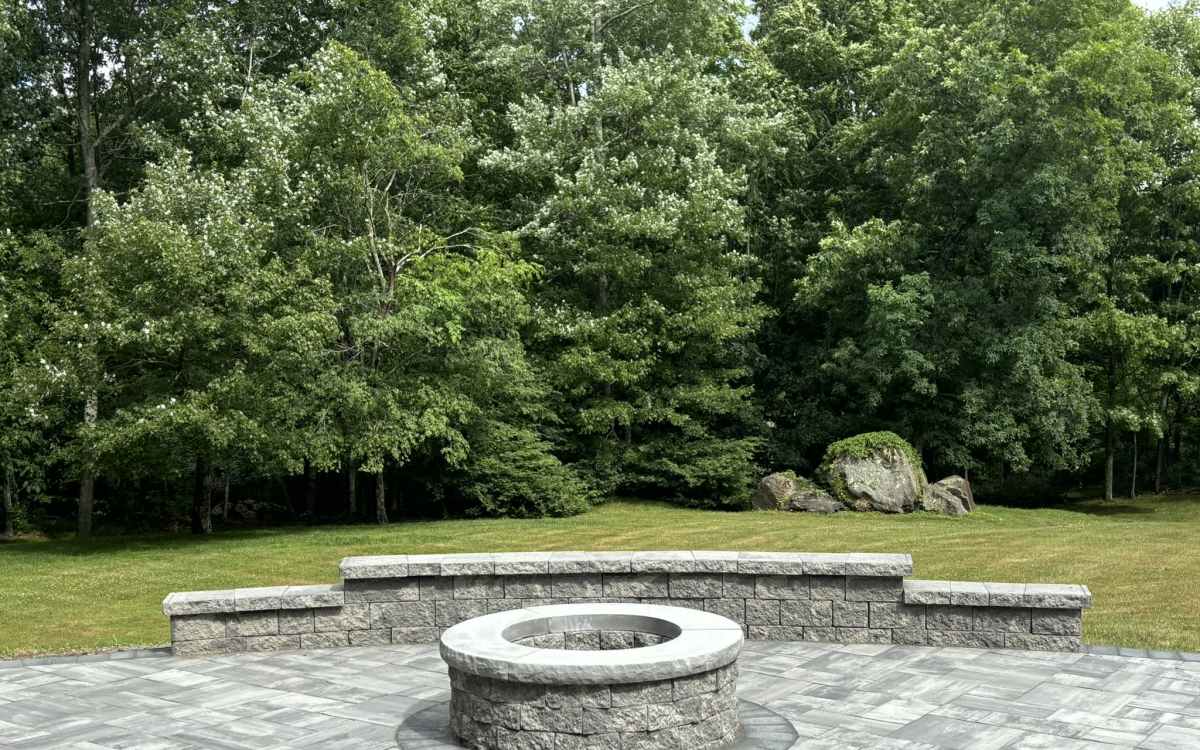 Gorgeous Outdoor Stone Patio with Fire Pit, Goldens Bridge, NY ...