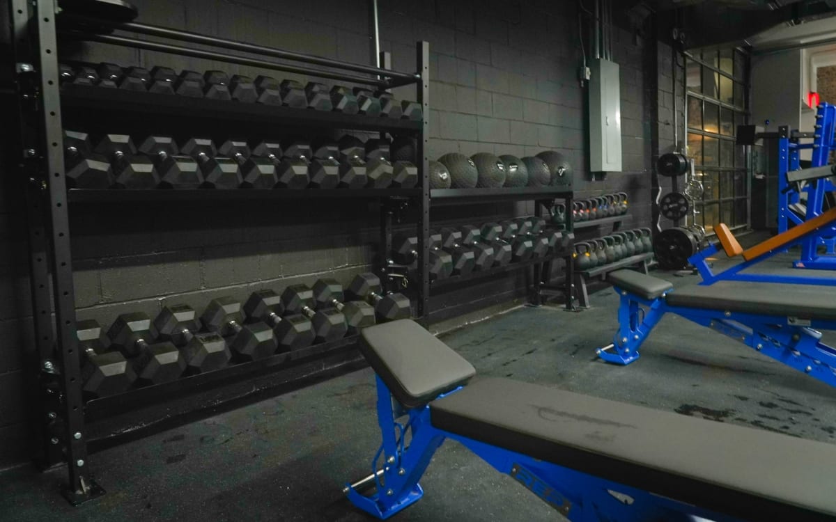 Urban, Modern boxing gym, high end strength training equipment. Trendy ...