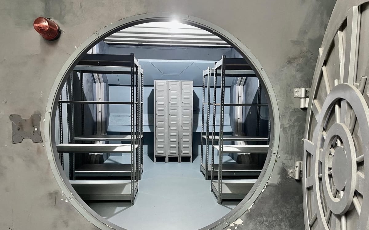 Ideal Sets | Los Angeles Bank Vault Money Vault Standing Sets for TV ...