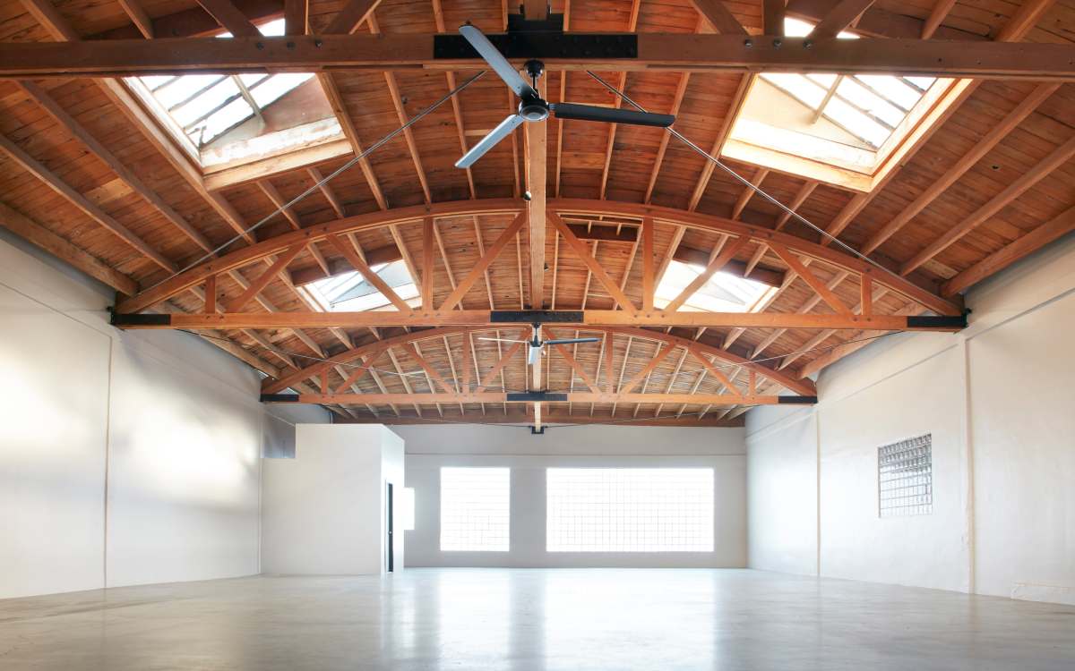 3000sqft Light-Filled Studio w/ Beautiful Wood Bow Truss Ceiling and ...