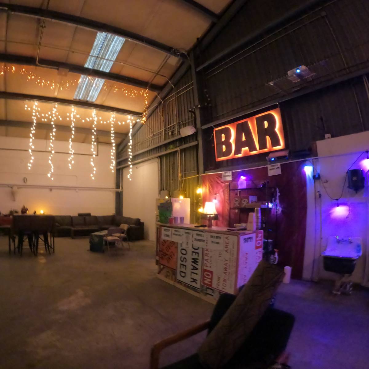 South Park Industrial Warehouse with tons of open floor space and a bar ...