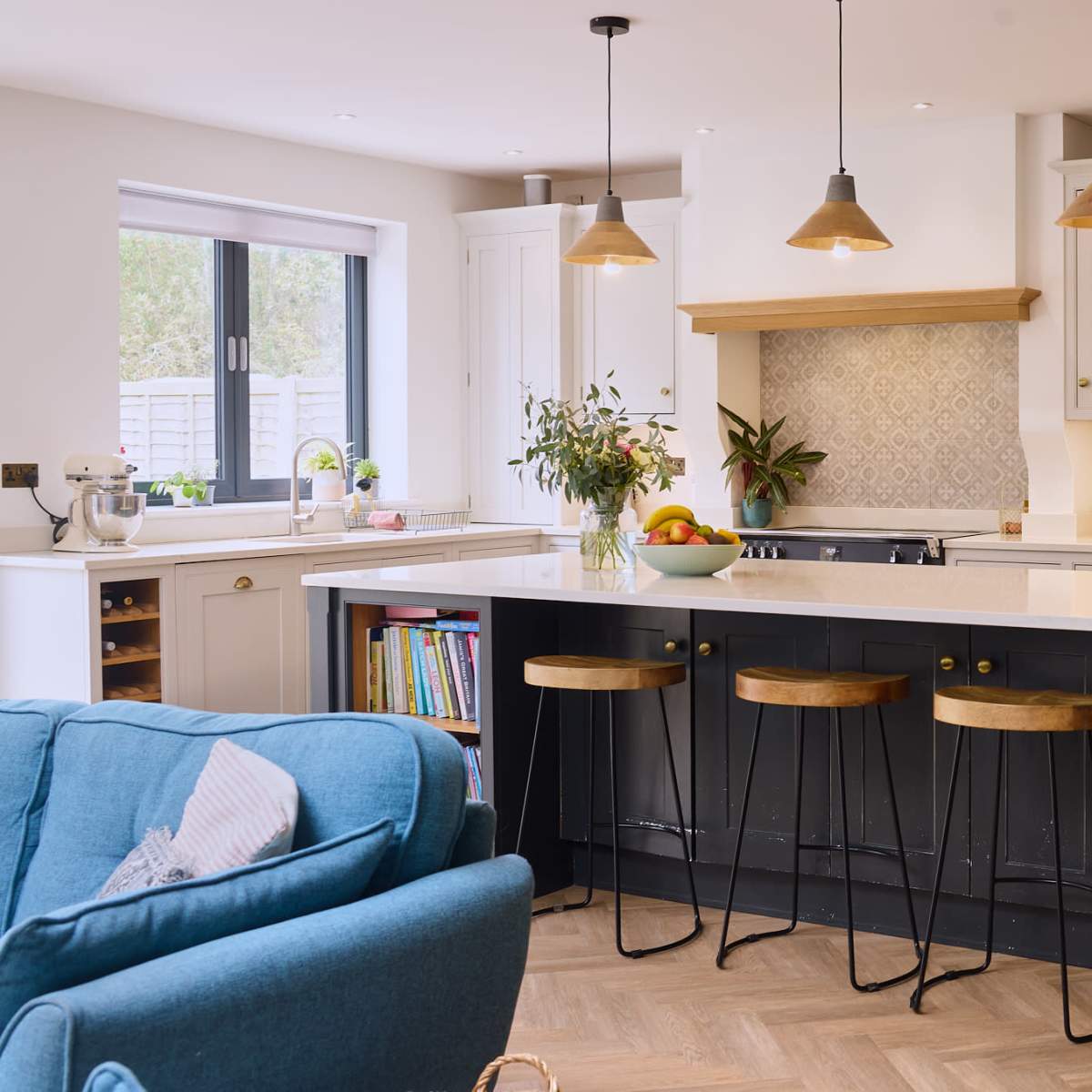 Large residential open plan kitchen dining living space in Bournemouth ...