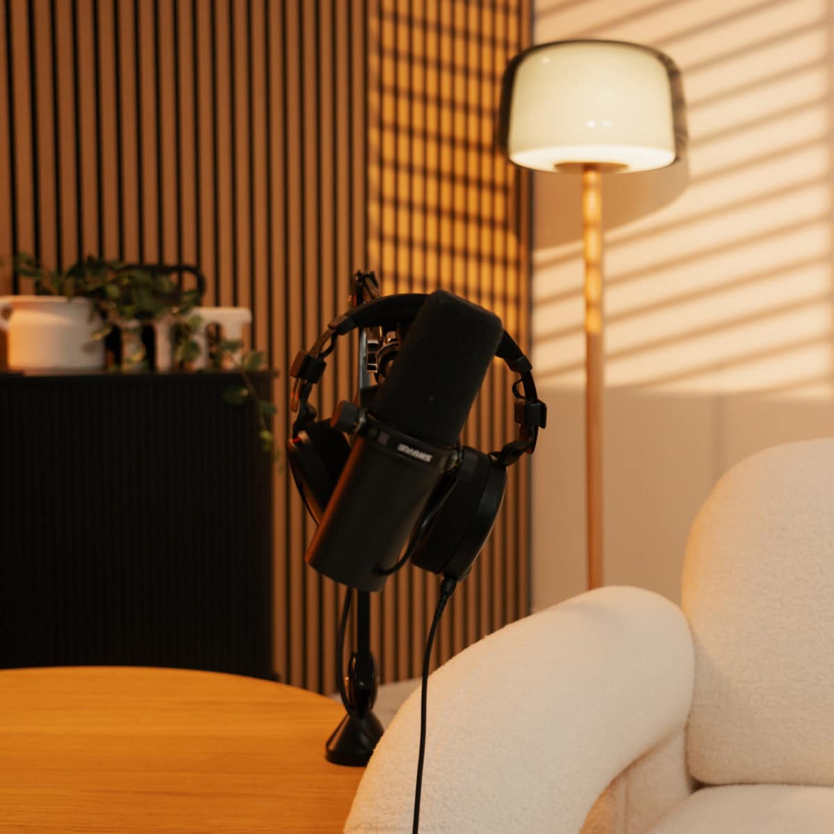 Modern Podcast Room with Professional Setup in Central Studio ...