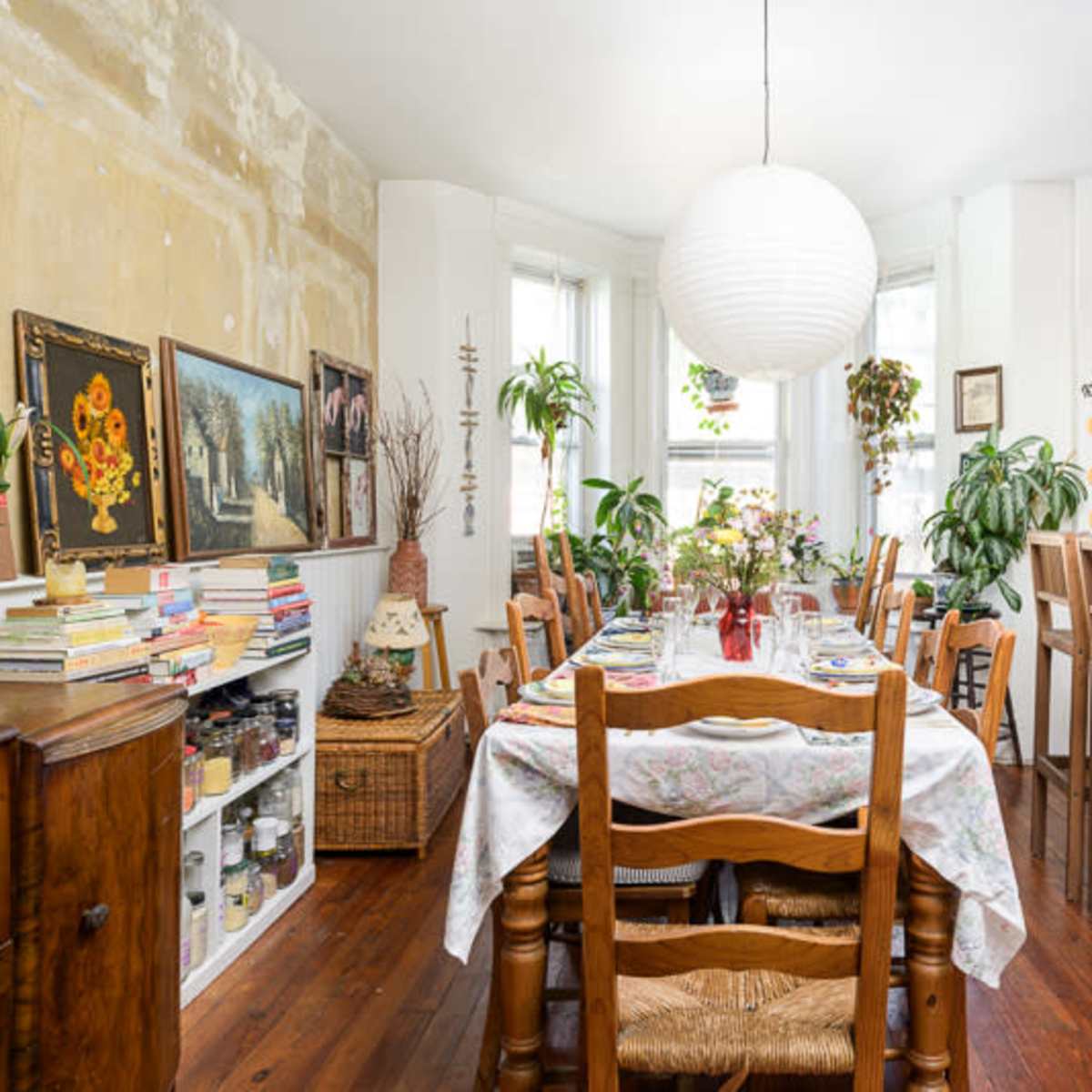 Art Filled Bohemian Cottage Style Historic Brooklyn Townhouse with ...