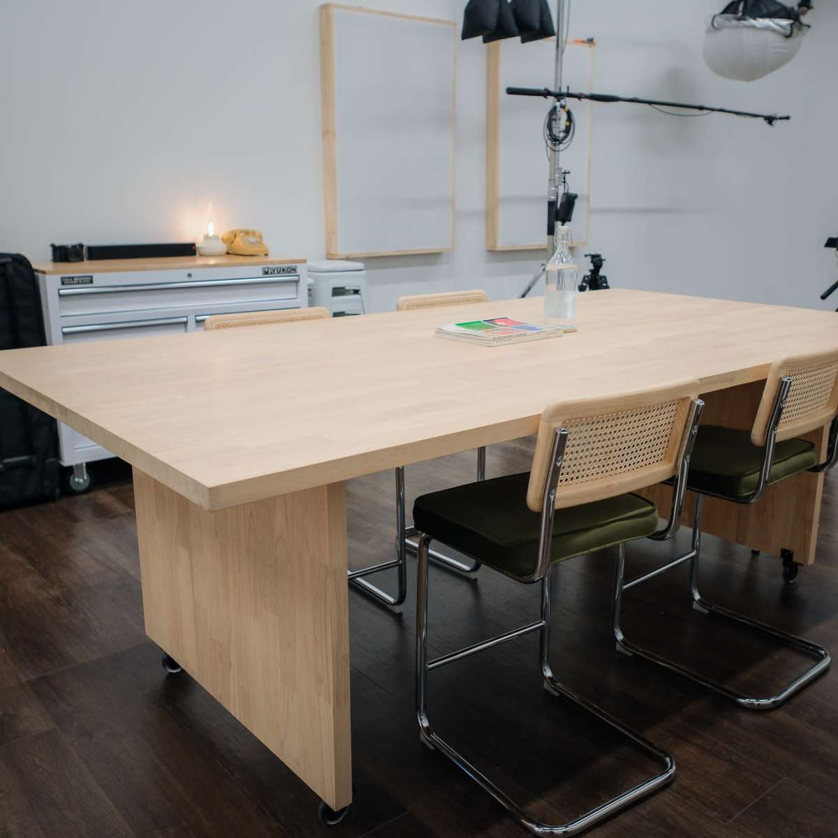 Minimal Photo & Video Studio with Tall Ceilings and Controlled Lighting ...