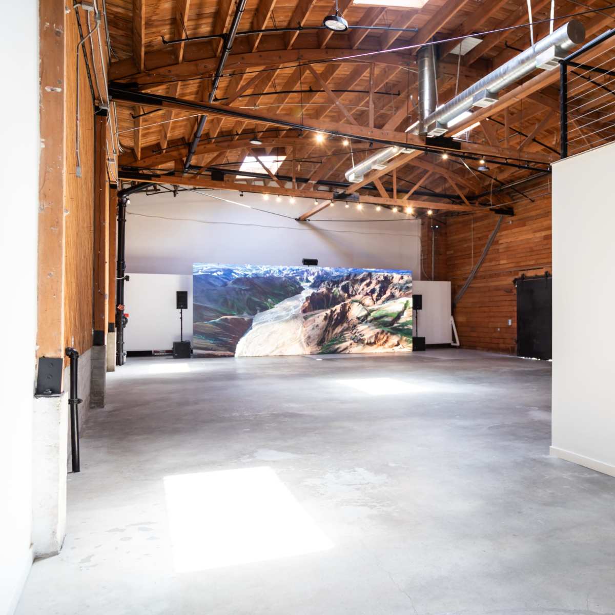 Rustic, Boutique Event Space with Exposed Bow Truss Wood in Downtown ...