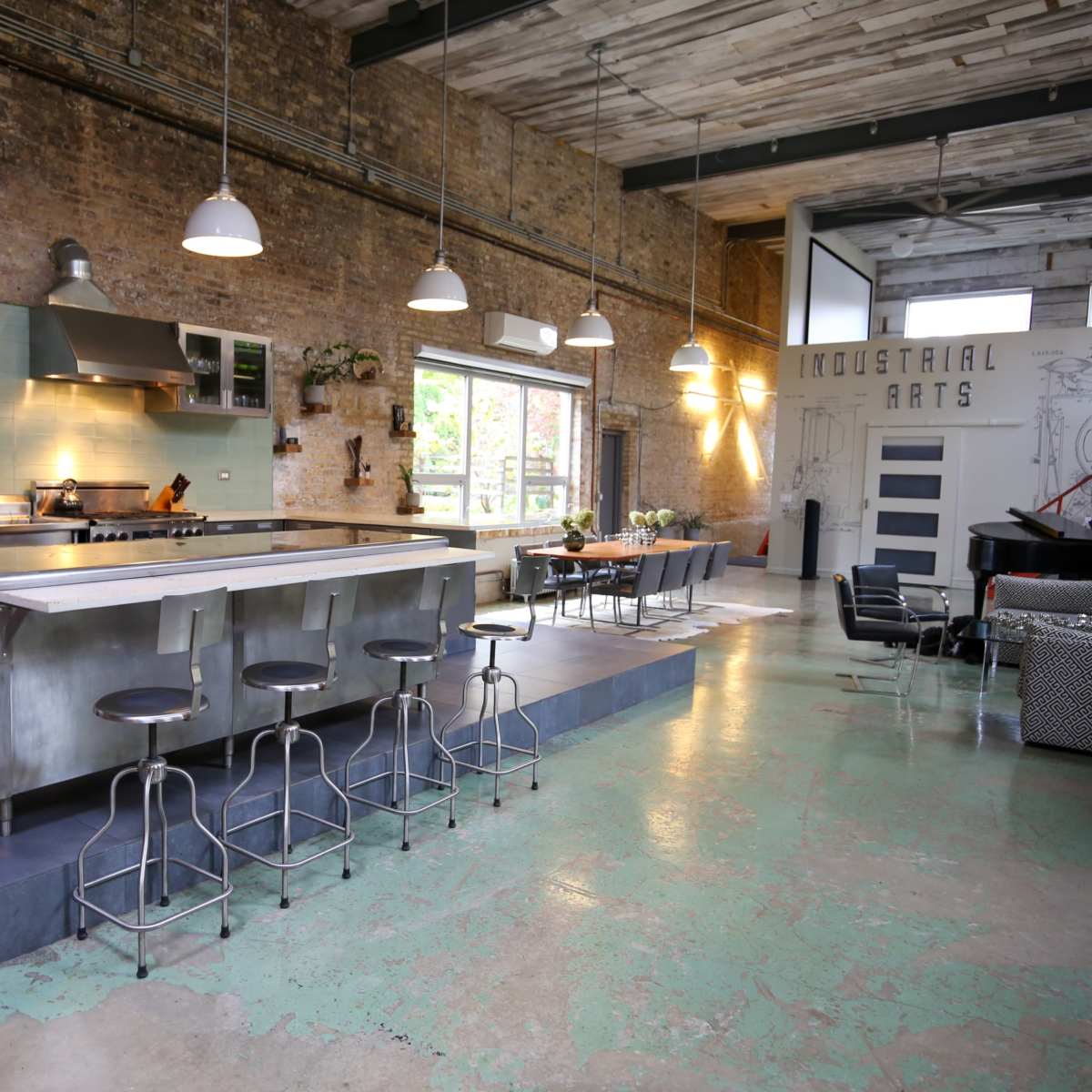 Converted Factory Designer Building and Beautiful Gardens, Chicago, IL ...