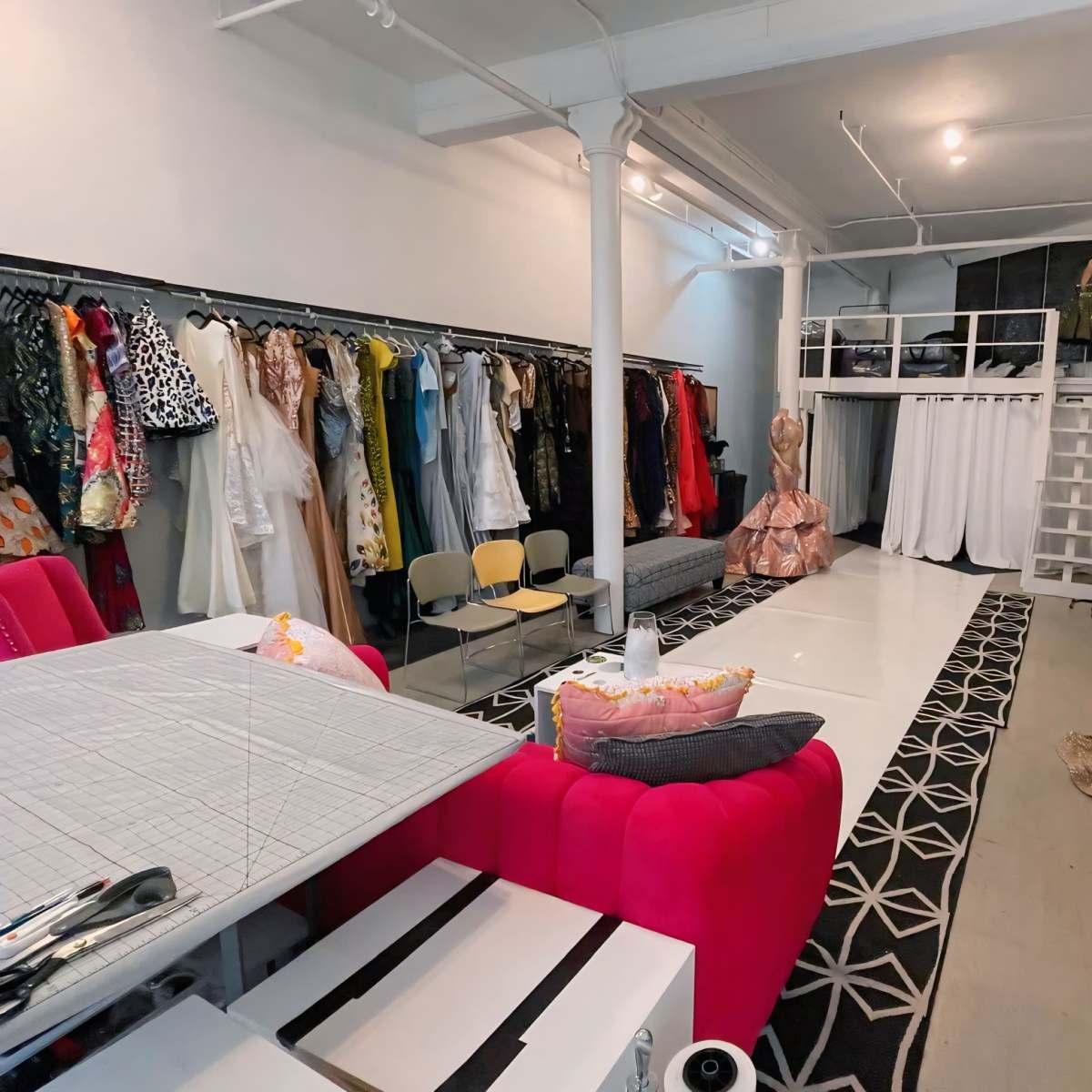 Chic and Modern Contemporary Fashion Studio Space with White Runway ...