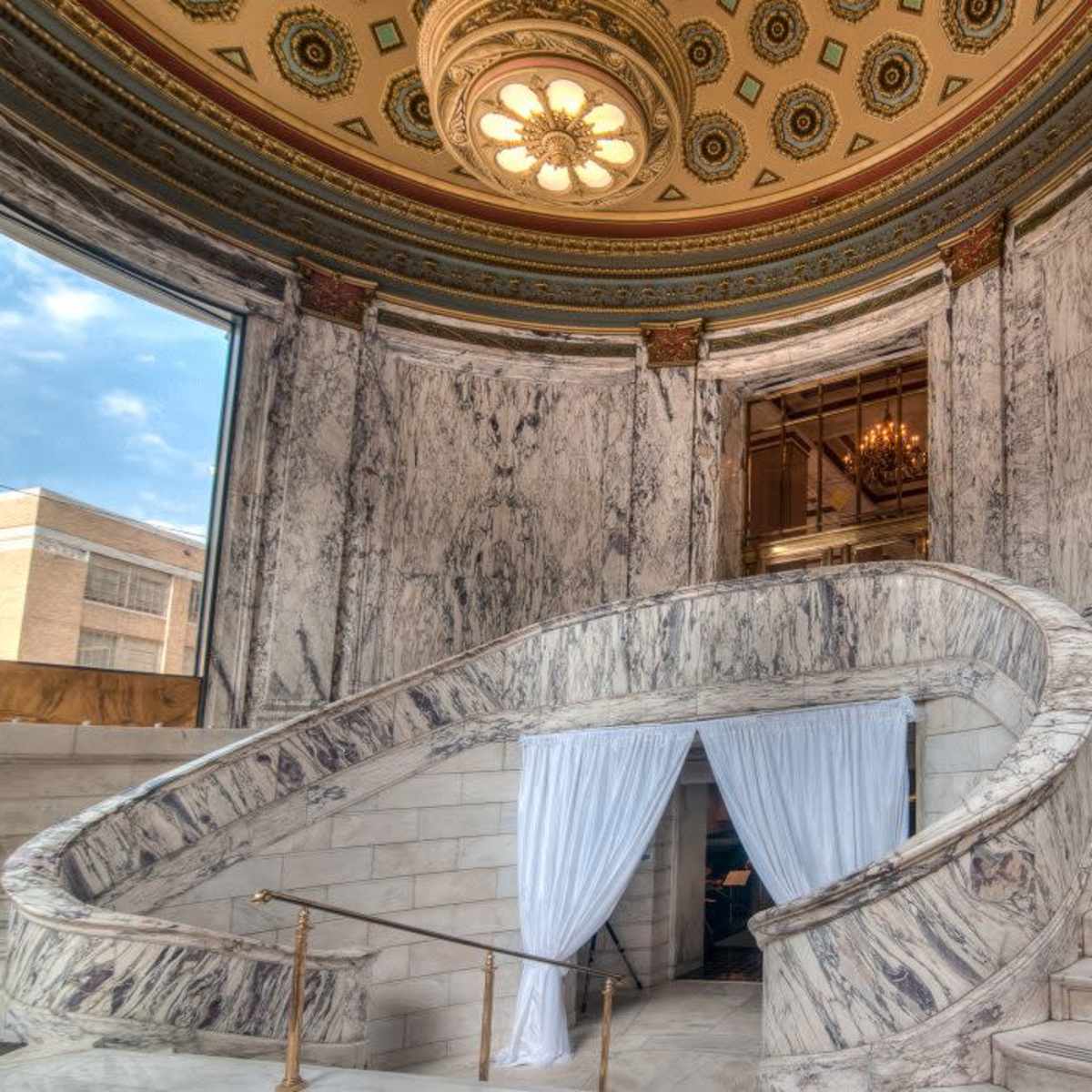 Downtown Rotunda Set Natural Light Production Studio Grand Staircase ...