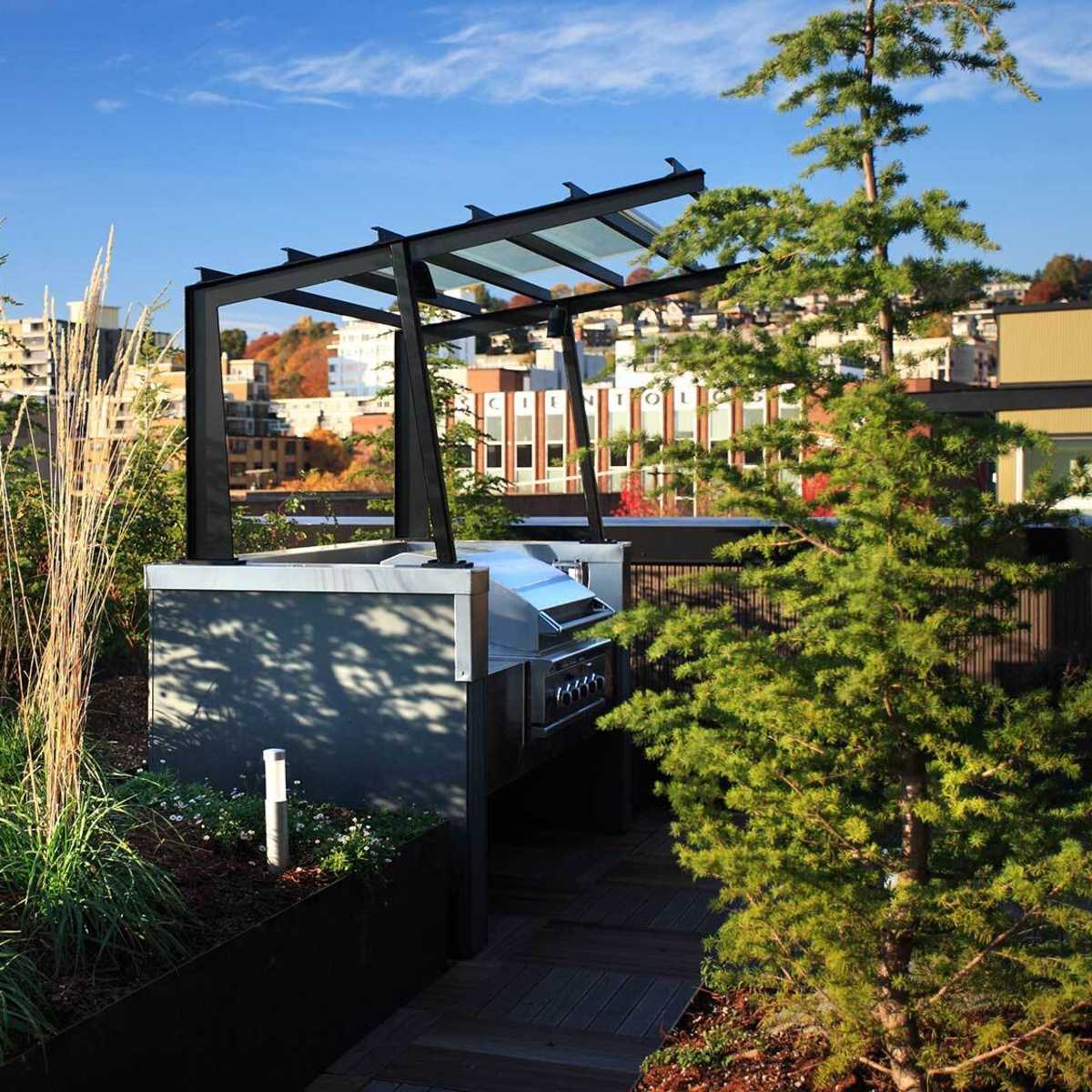 Amazing Lounge With Live Plants, Green House Ceiling and Rooftop Deck ...