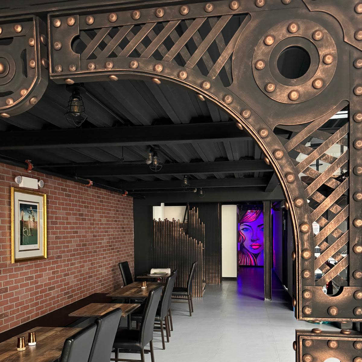 Brooklyn, event space, warehouse bar, Industrial steel shop, rustic ...