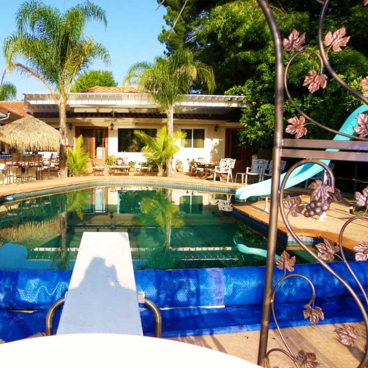 Tropical/Mediterranean With Tiki Bar and Swirly Pool Slide!, Northridge ...