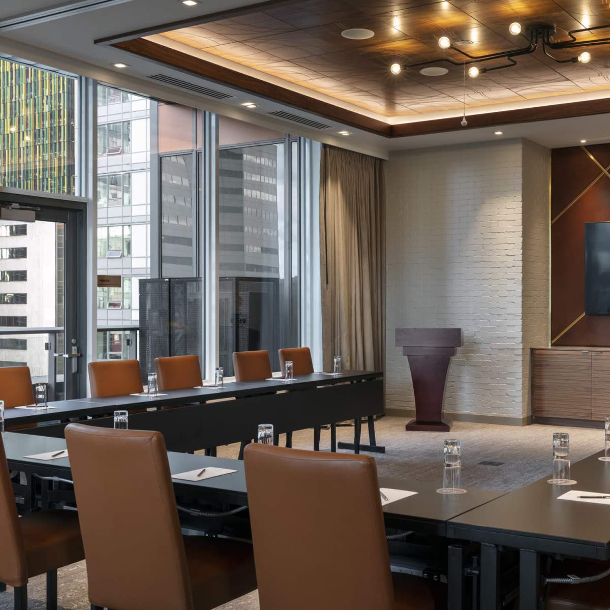 Belltown meeting space with large windows, private terrace and Space ...