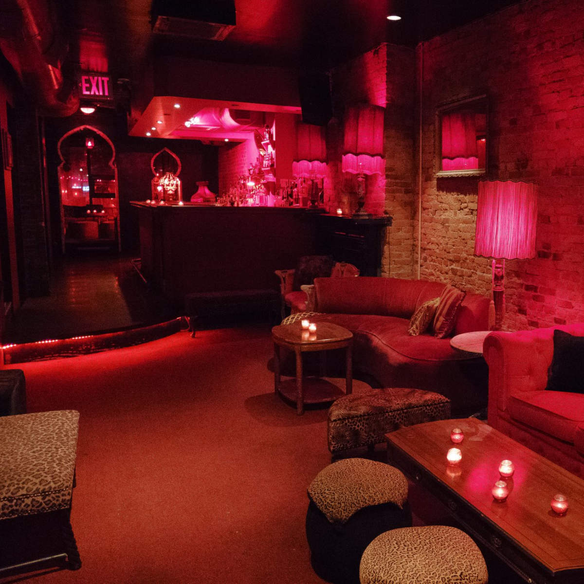 Red lit, bordello-style bar/lounge in Historic Greenwich Village, New ...