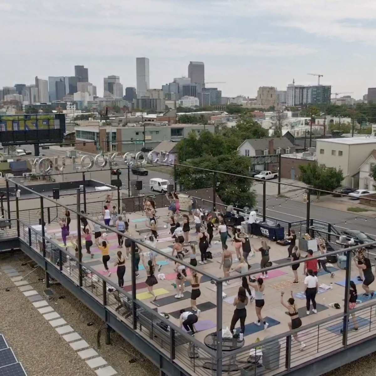 Rooftop deck with amazing views at the end of Santa Fe Arts District ...