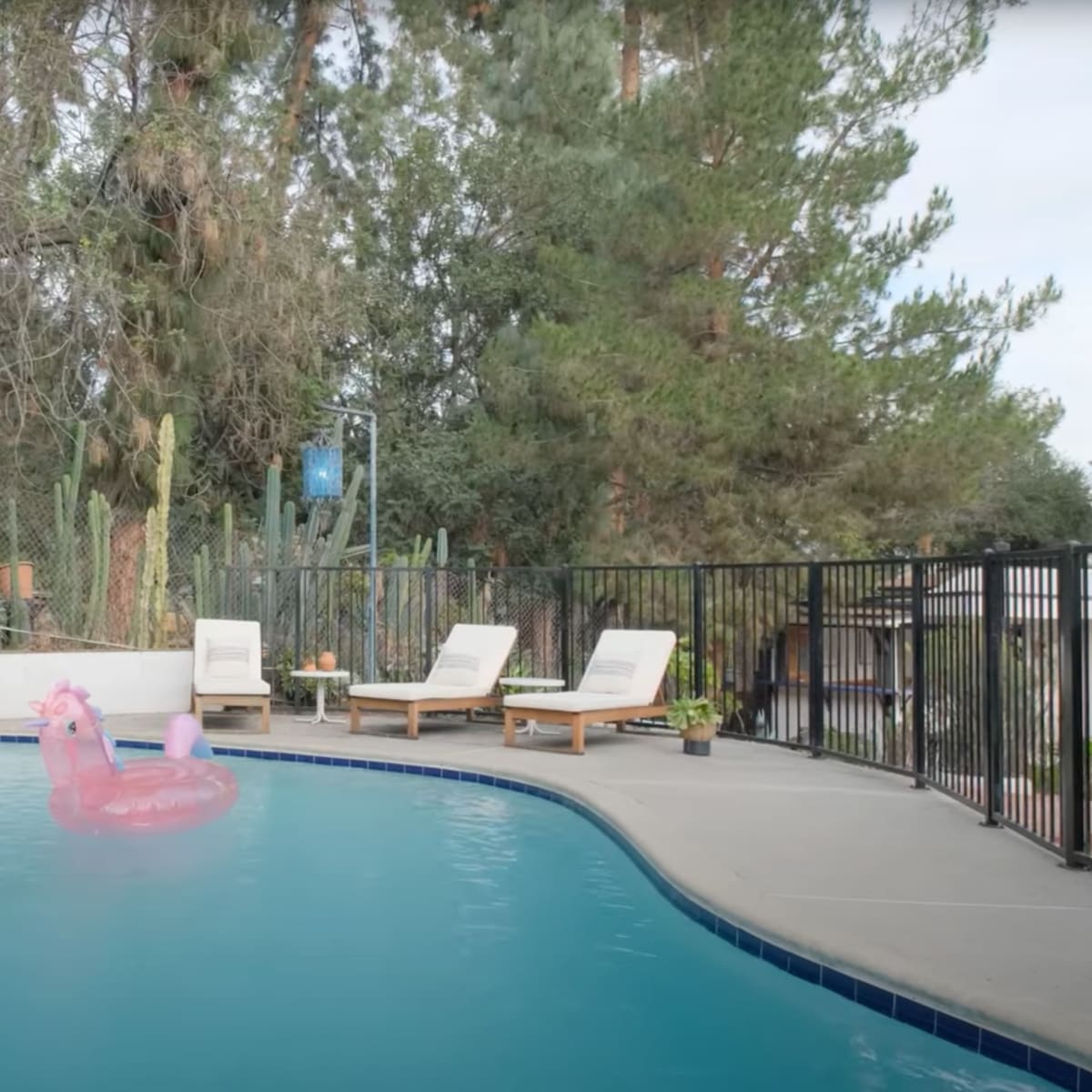 Highland Park House on a Hill with Water Park size Water slide, Los ...