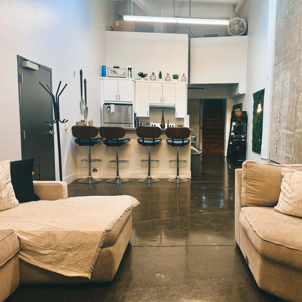 "Host your next event in our modern, spacious concrete loft! This fully ...