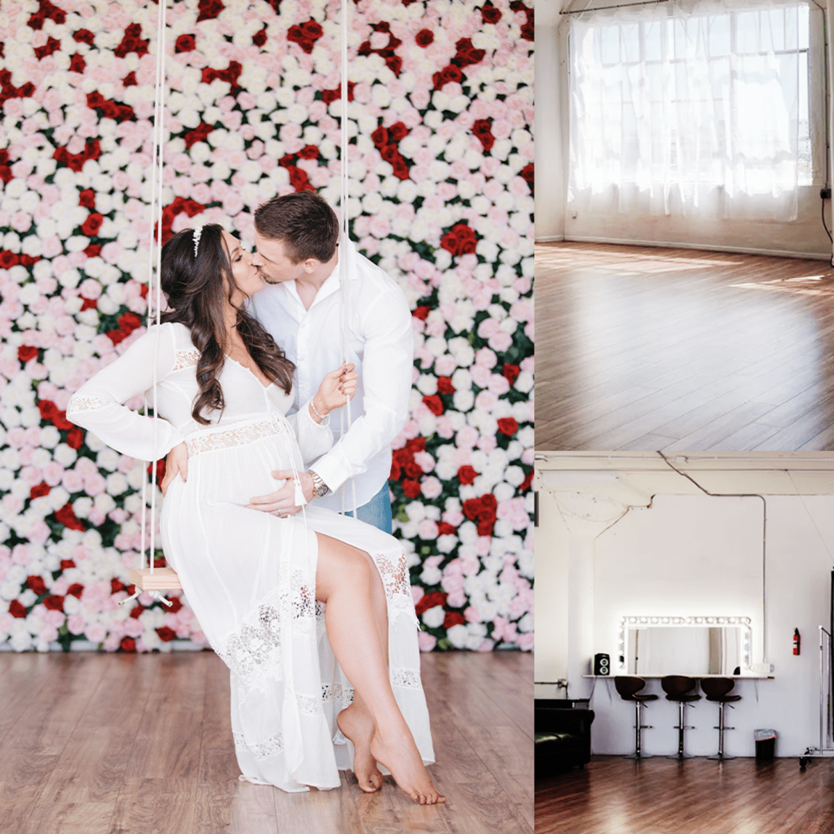 Beautiful Flower loft studio with Large Rose Wall and a Claw foot Bath ...