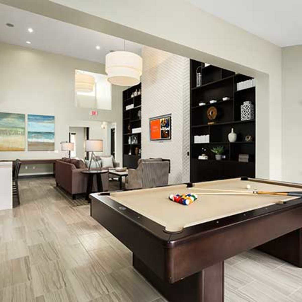 Amazing Open Space w/ Kitchen, Lounge Seating, Shuffle Board and ...