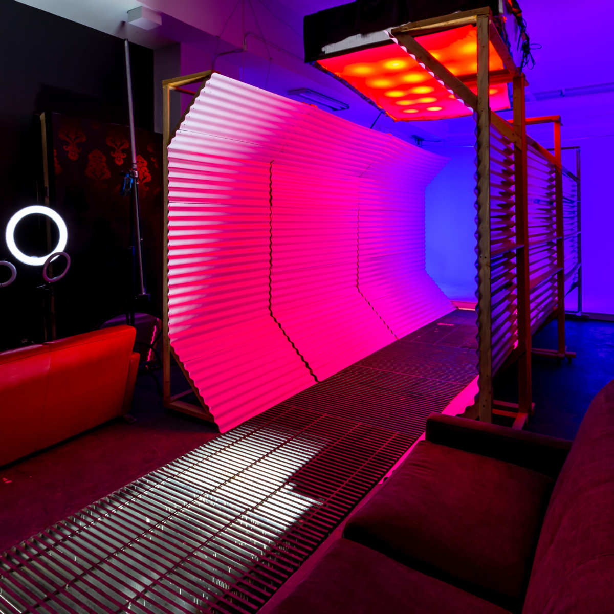 THE ANGLE LA | THE ANGLE - Futuristic Light Tunnel, Glass Runway Floor ...