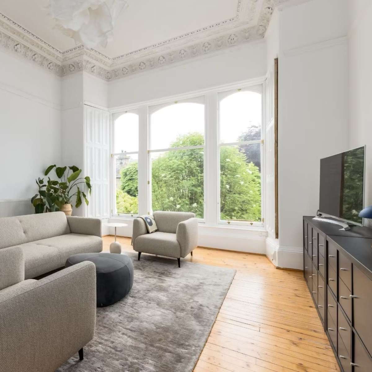 Gorgeous Victorian Living Room with Marble Fireplace, Edinburgh ...