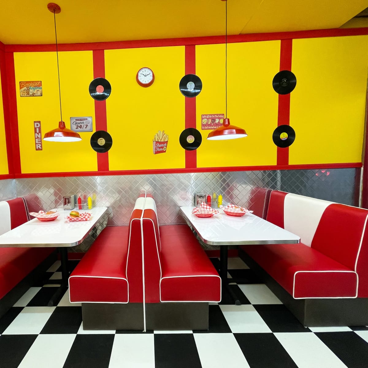 NEW SET! Retro Record Diner!!, los angeles, CA | Production | Peerspace