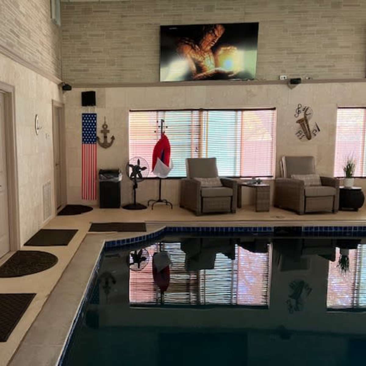 Separate building with an indoor heated swimming pool., Grand prairie ...