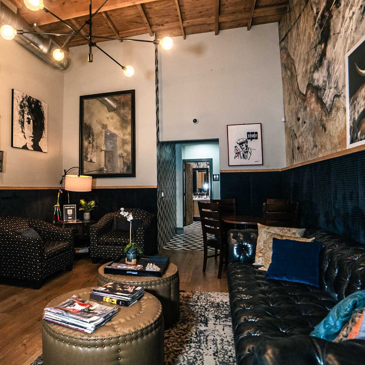 Western style lounge with a rustic aesthetic, north hollywood, CA ...