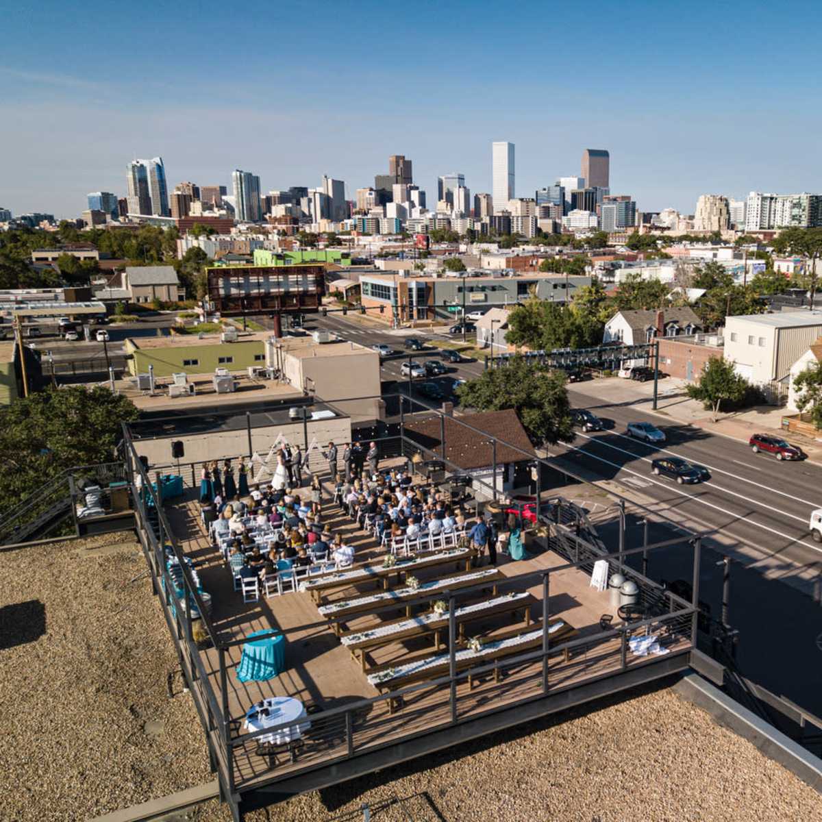 Rooftop deck with amazing views at the end of Santa Fe Arts District ...