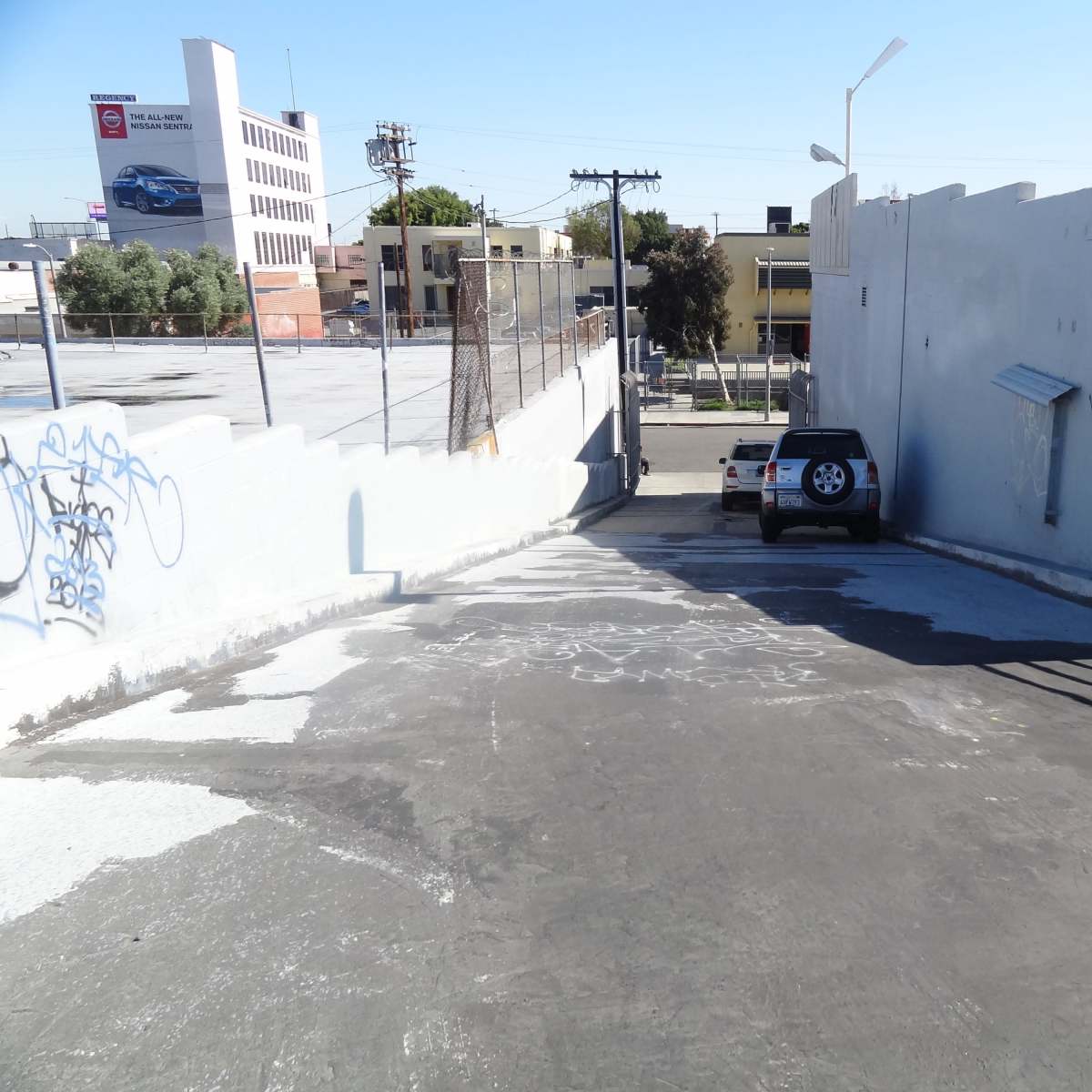 Skyline view of DTLA towers and 10 freeway., Los Angeles, CA ...