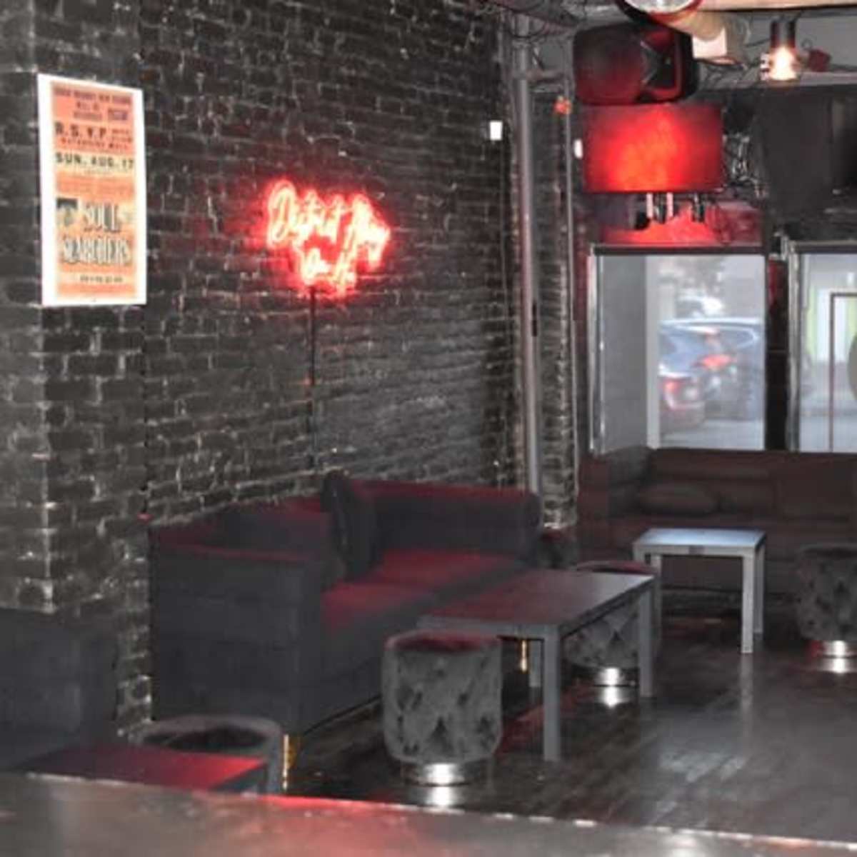 DC themed inspired two level lounge event venue with full bar on each ...